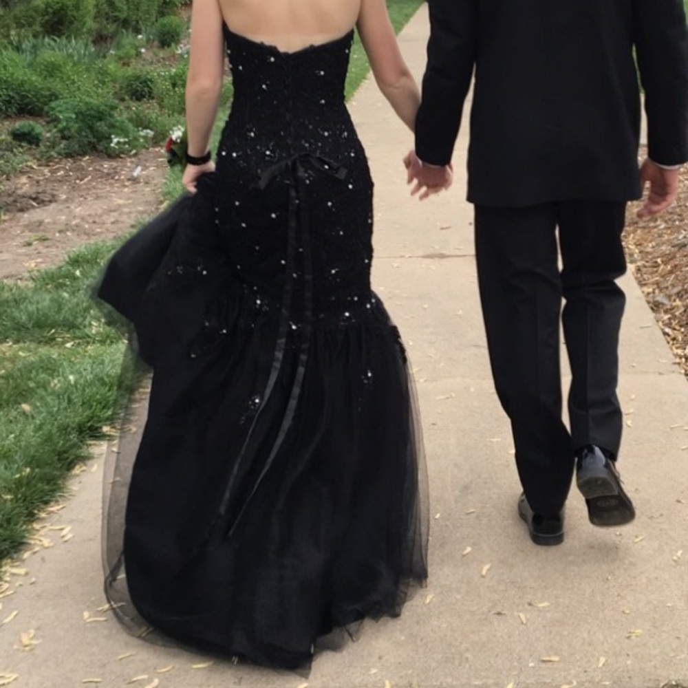 Black Mermaid Prom Dress - Gem